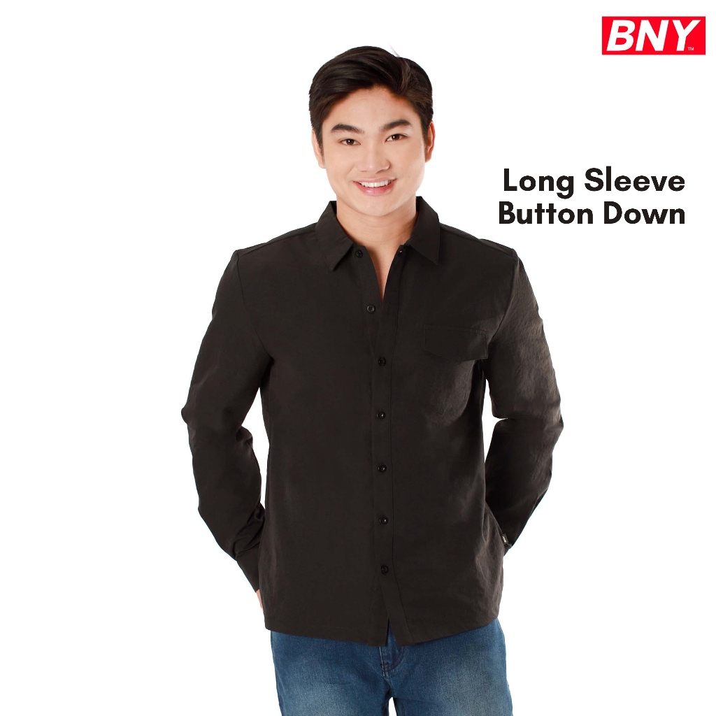 BNY Men's Long Sleeve Button Down Shirt (056) | Shopee Philippines