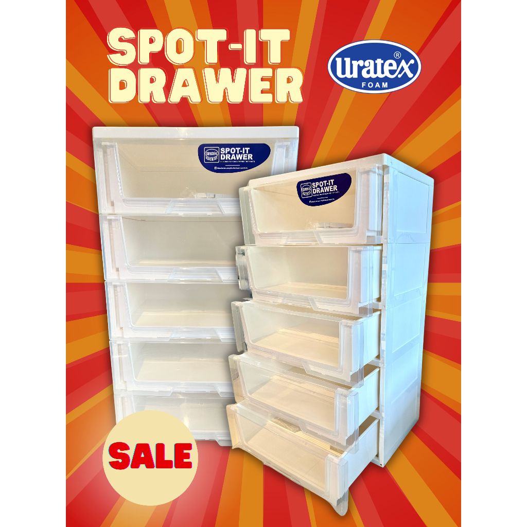 Uratex Spot-It 5 Layer Drawer (White) | Shopee Philippines