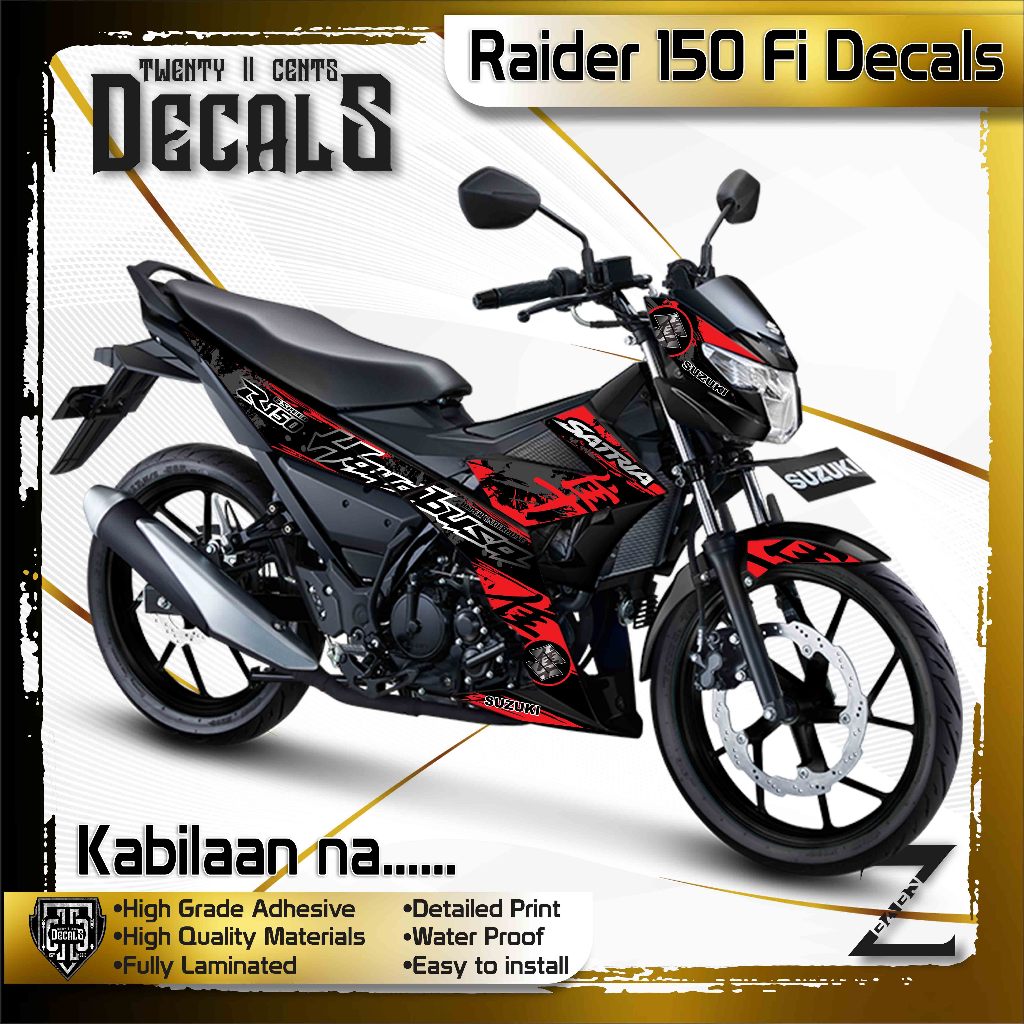 Suzuki raider 150 Fi Decals High-Quality Stickers hayabusa concept ...