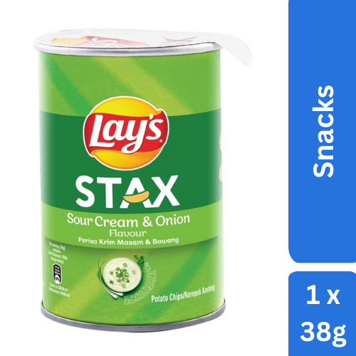 Lay's Stax Sour Cream & Onion 38g | Shopee Philippines