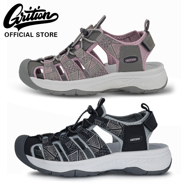 GRITION Women's Sport Sandals Close Toe Mesh Hiking Outdoor Athletic ...