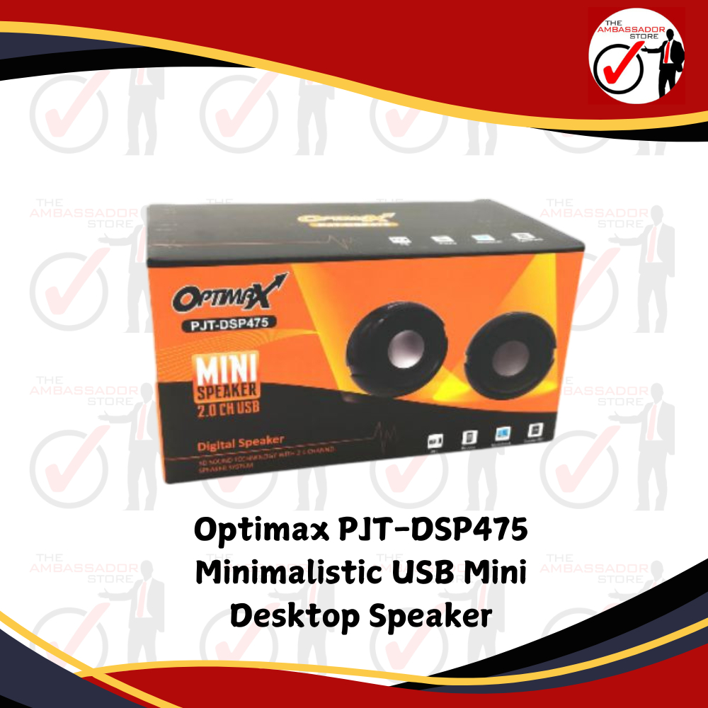 Optimax PJT-DSP475 Minimalistic USB Mini Desktop Speaker | Shopee Philippines