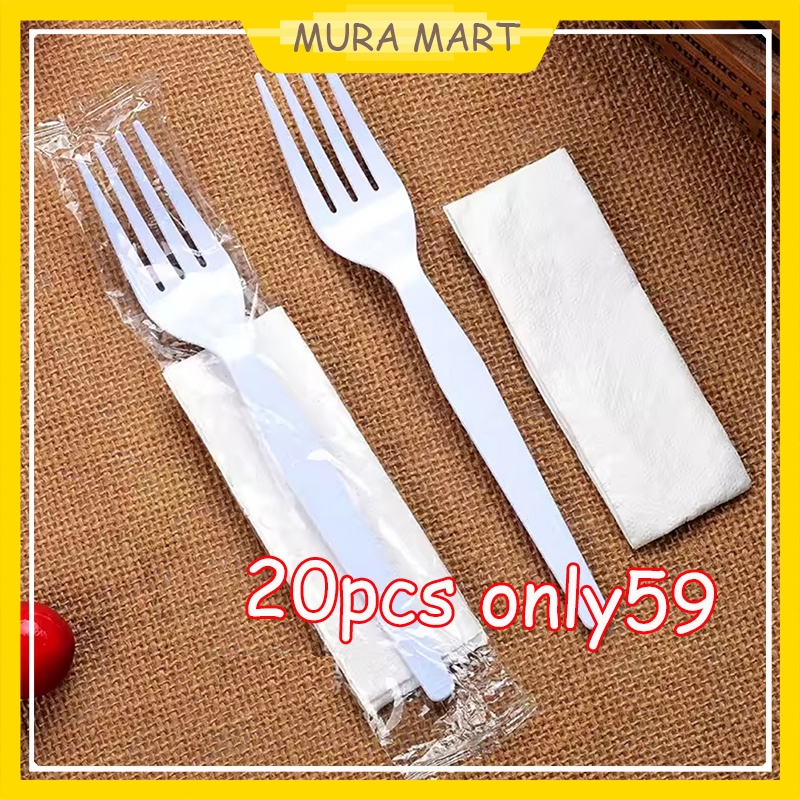 Disposable Cutlery Set Spoon Fork Spork Knife Tissue Set Take out Food ...