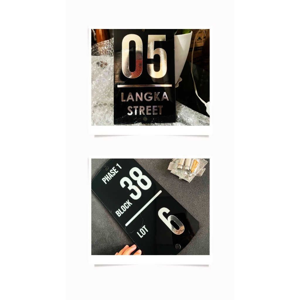 Personalized House Address Plate Blk Lot Signage House Number Outdoor ...