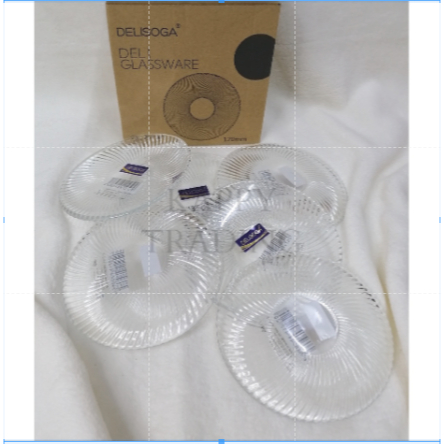 DELISOGA Deli Glassware Glass Saucer Set 6pcs. 120mm EQ2002-1 | Shopee ...