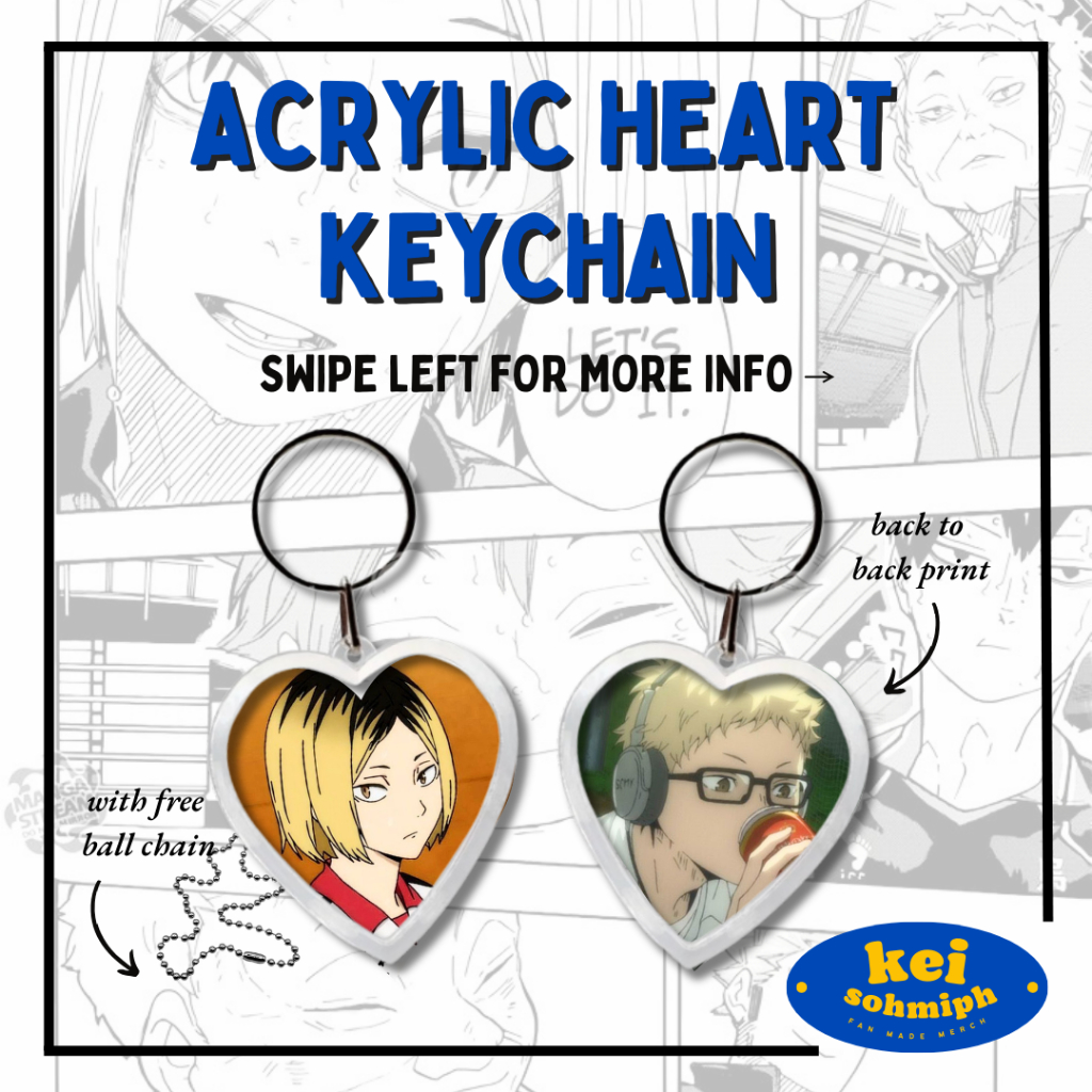 Haikyuu! Anime Heart Keychain | Shopee Philippines