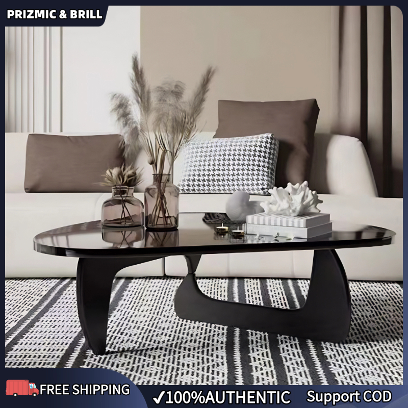 Coffee Table Sala Sofa Side Furniture Modern Wood Tempered Glass Nordic ...