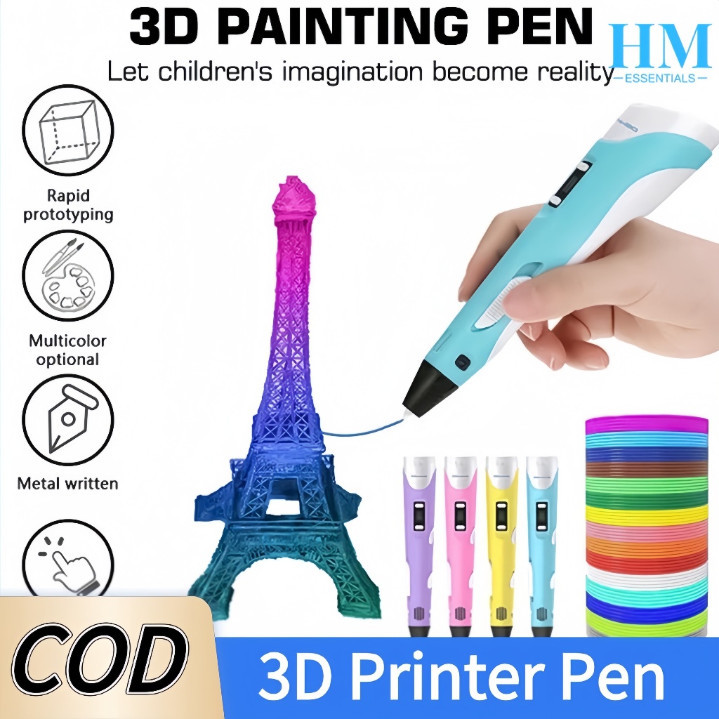 3D Pen Digital Display Intelligent Printing Pen Making Doodles Graffiti ...