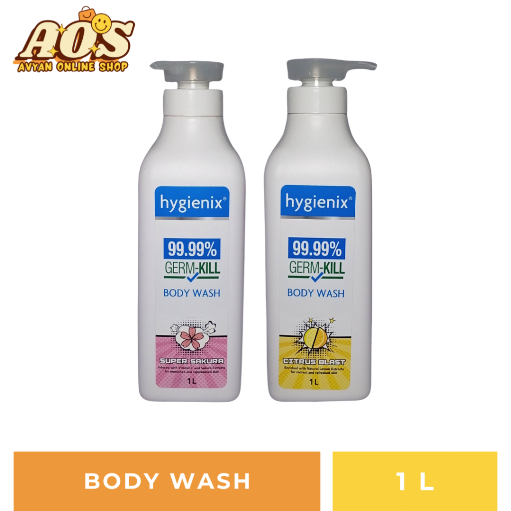 Hygienix Germ-Kill Body Wash Super Sakura, Citrus Blast 1L | Shopee ...