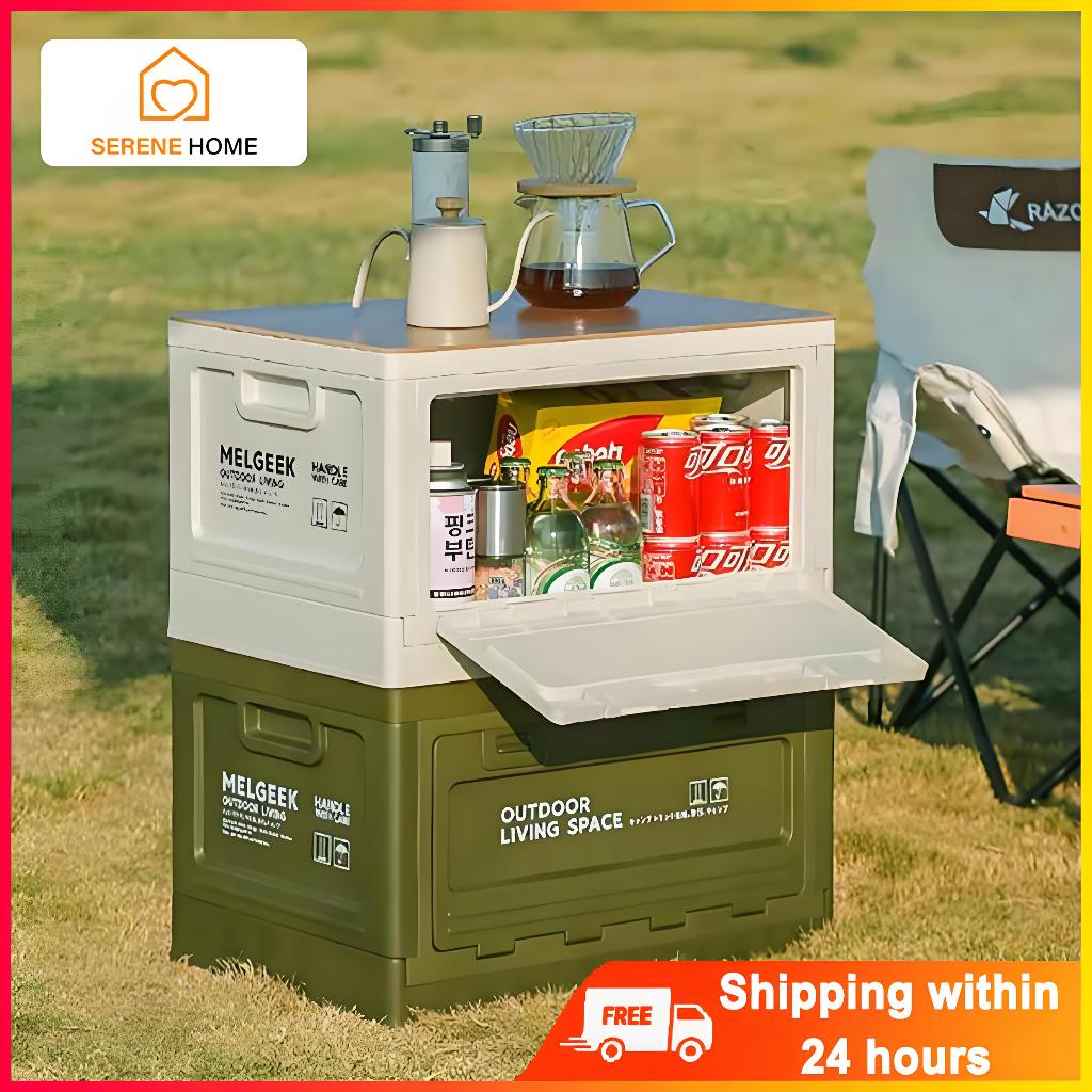 Foldable Storage Box 51L Plastic Organizer Box Multifunctional Storage ...