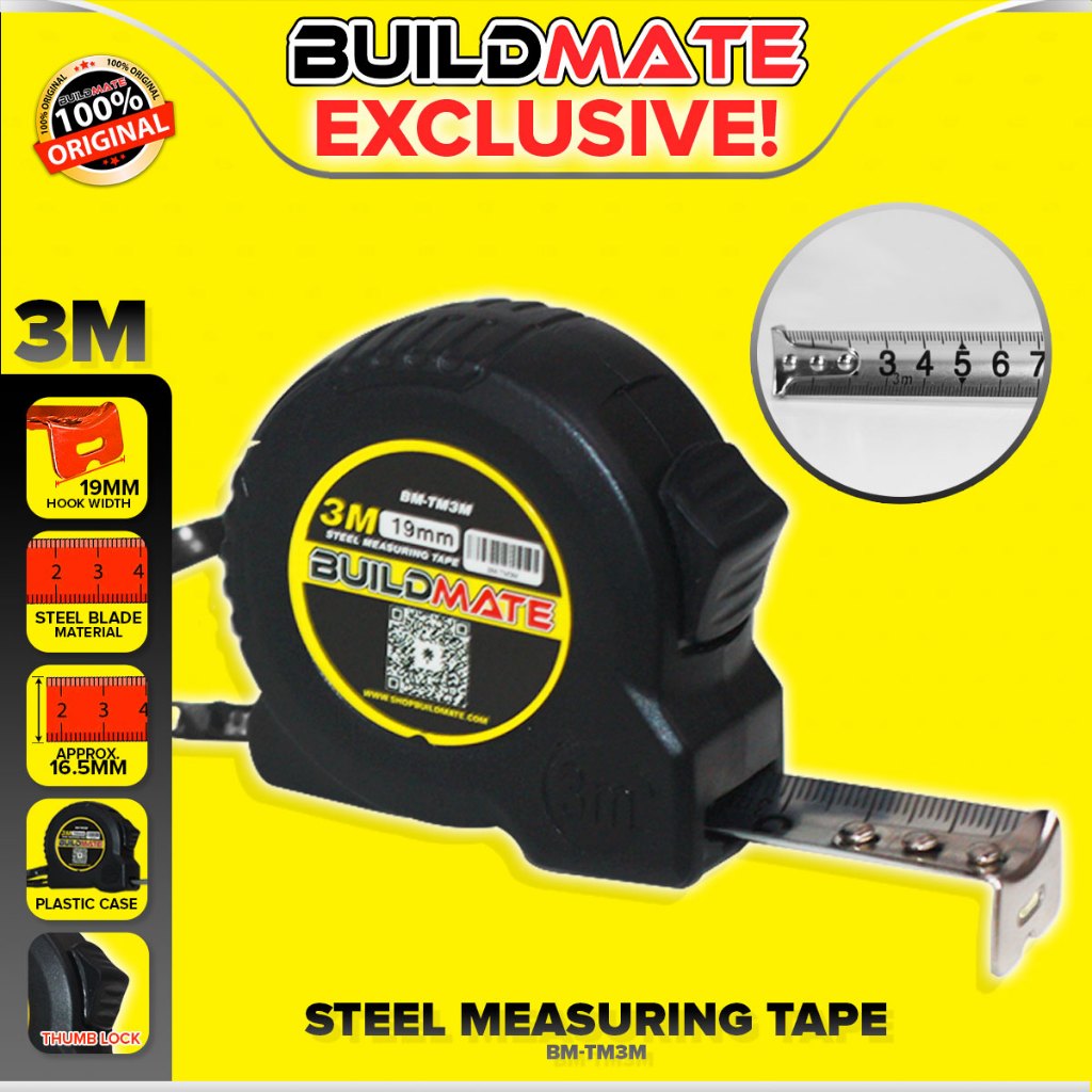BUILDMATE Brand Measuring Tape Measure 3M Steel Measuring Tape Measure ...
