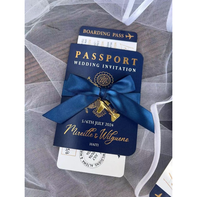 Custom Passport Invitation for any occassion Set of 2 | Shopee Philippines