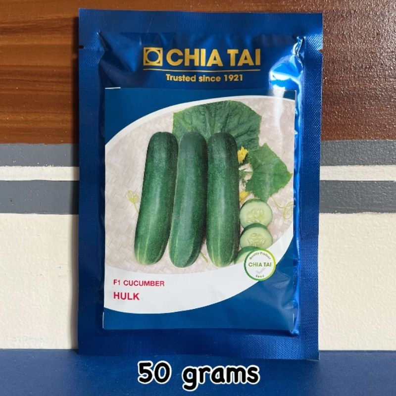 HULK F1 (50g) CHIA TAI HYBRID GREEN CUCUMBER (PIPINO) VEGETABLE QUALITY SEEDS NEW PACKAGING ...