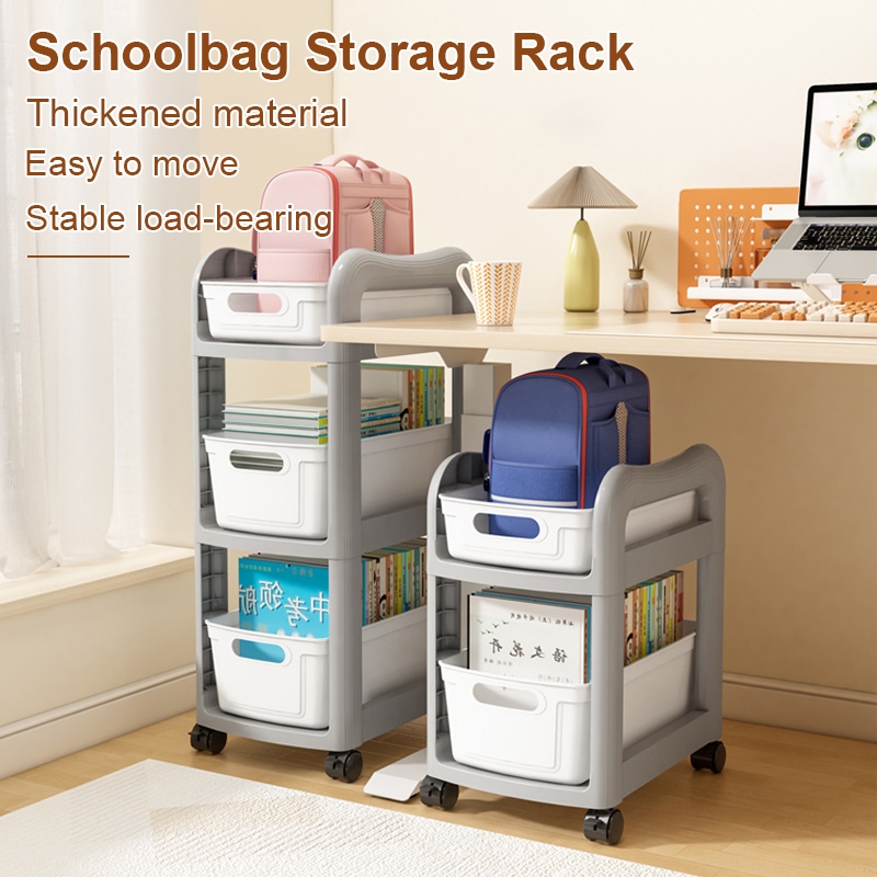 JT Moving Rack Bookshelf with Wheels Multi-functional Organizer ...