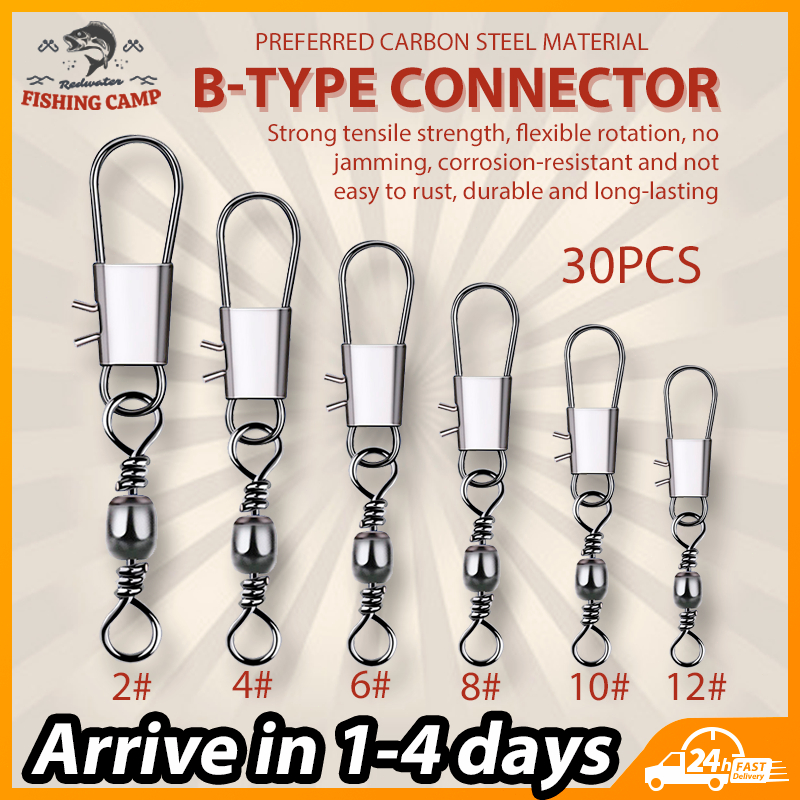 30pcs B-TYPE CONNECTOR Fishing Line Connector Solid Fishing Bucket ...