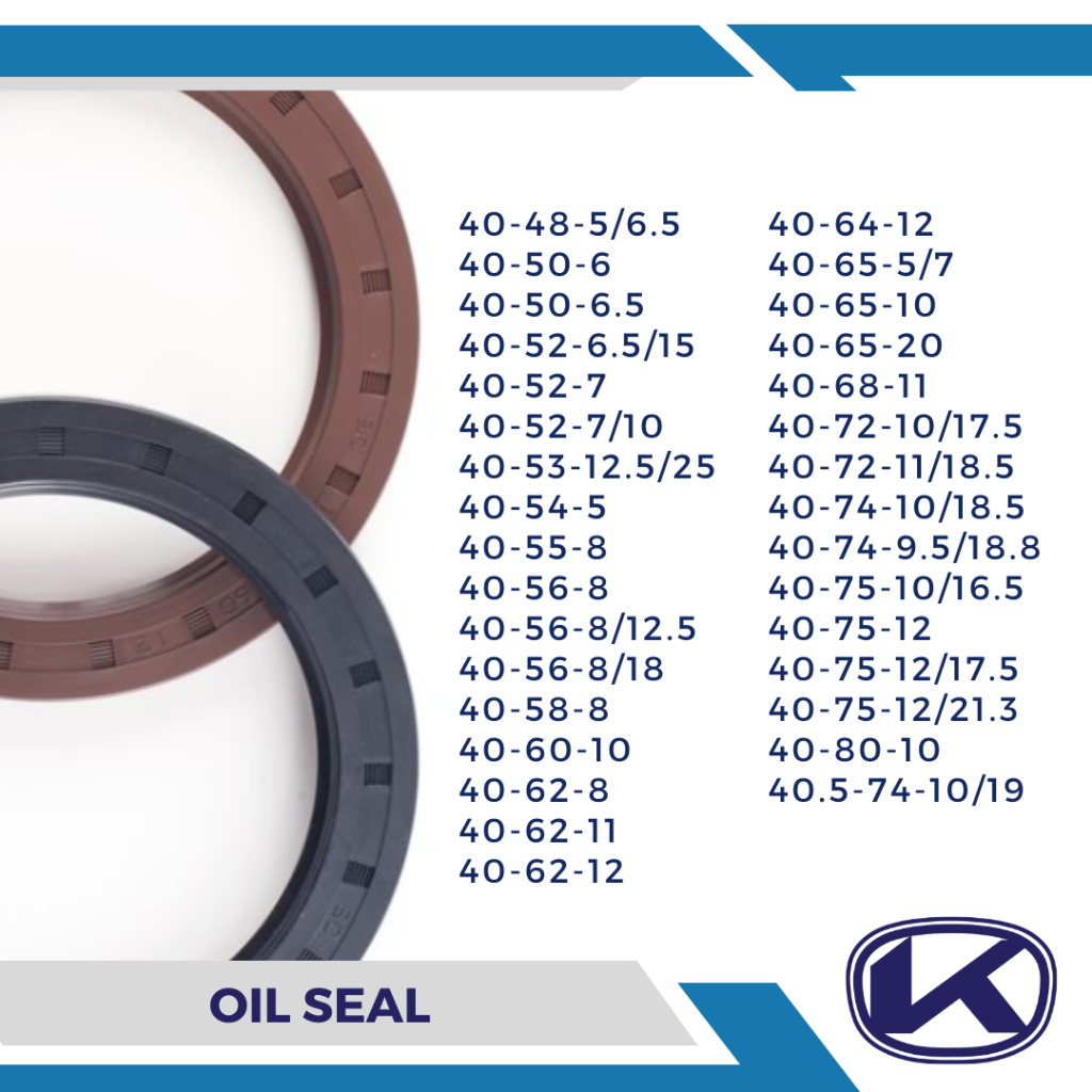 Oil Seal Inner Diameter 40 for Automotive and Industrial Use OILSEAL | Shopee Philippines