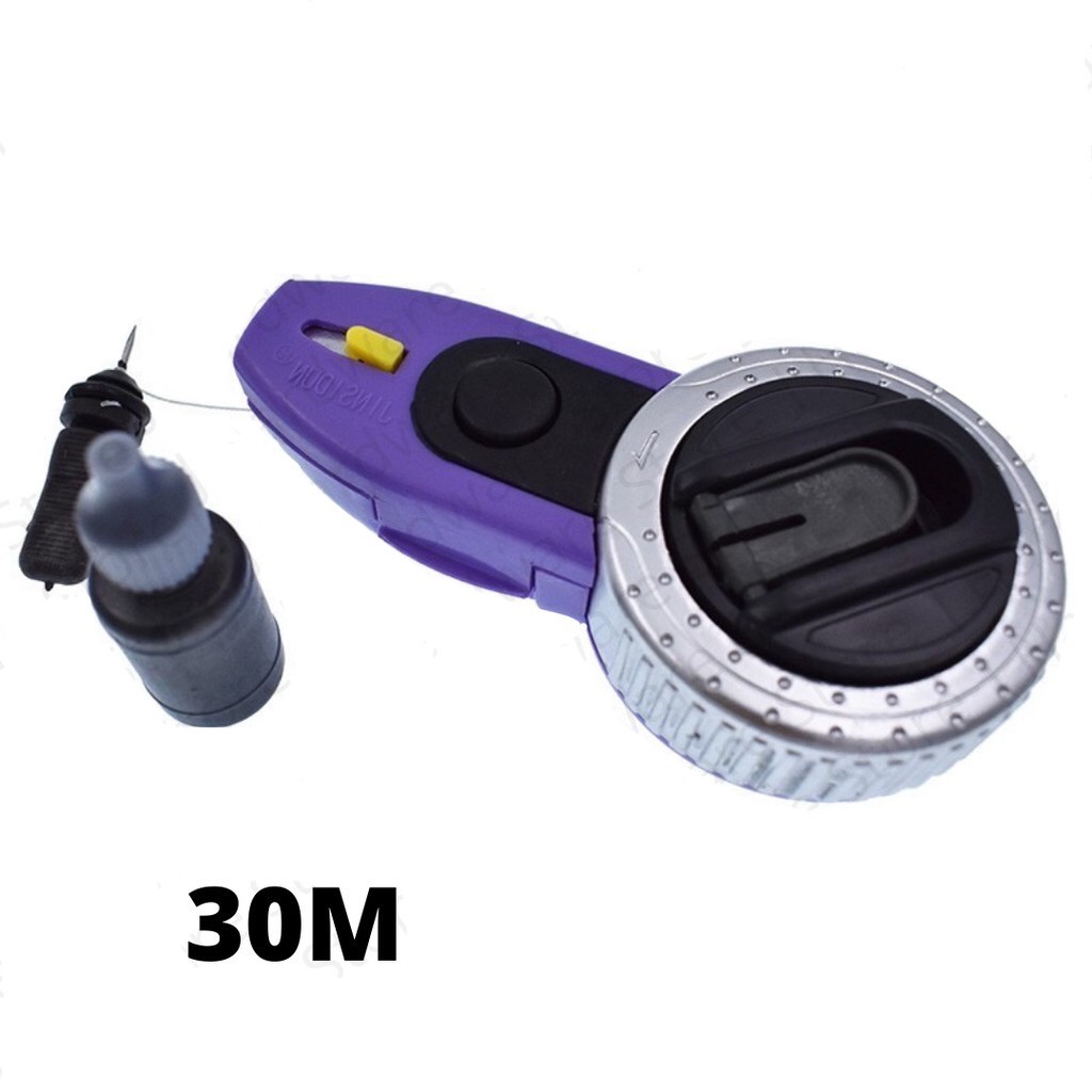 30M Carpenter Chalk Line Reel Manual Portable Construction Marking ...