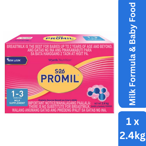 S-26 PROMIL THREE Milk Supplement 1-3 Years Old Box 2.4kg | Shopee ...
