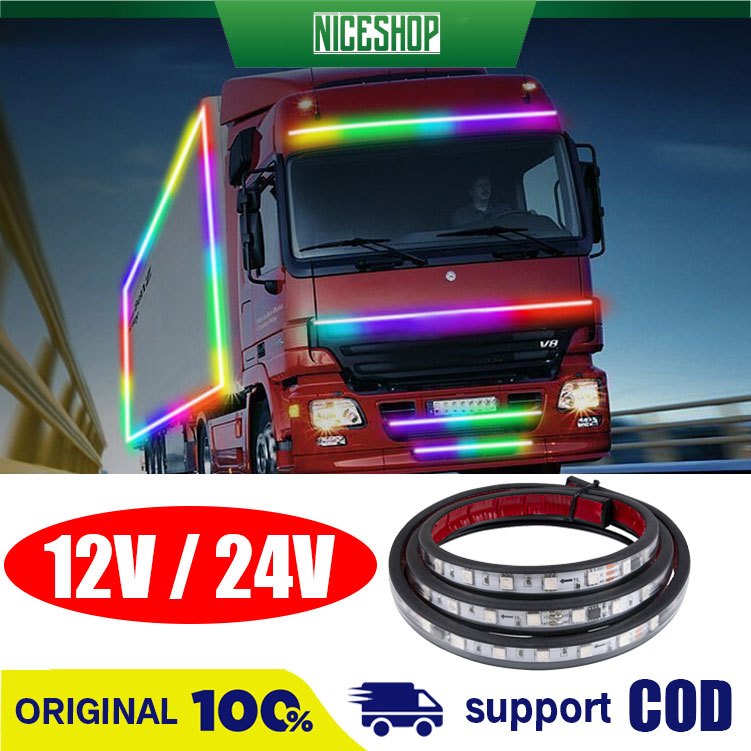 Car Truck Lights RGB Flashing Truck LED 12/24V LED Strip Lights for ...