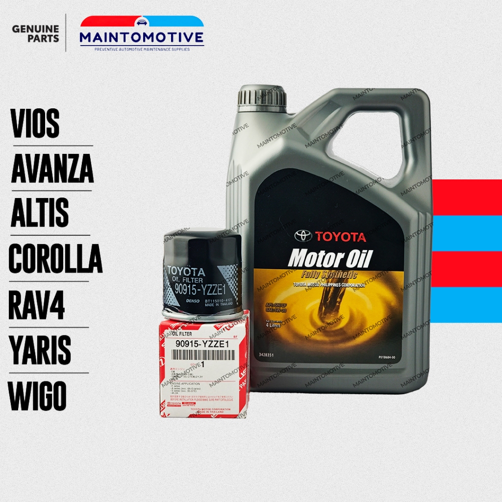 Toyota Vios/Avanza/Altis /Corolla/Rav4/Yaris/Wigo Fully Synthetic 5w-30 ...