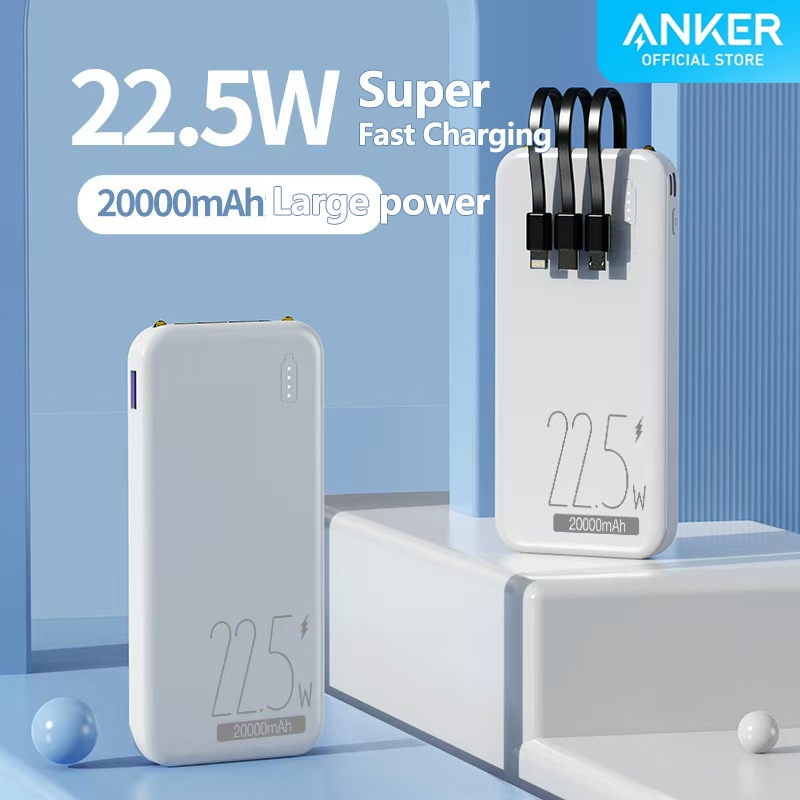 Anker 20000mAh Power Bank Super 120W Fast Charge Powerbank 2.1A Built ...