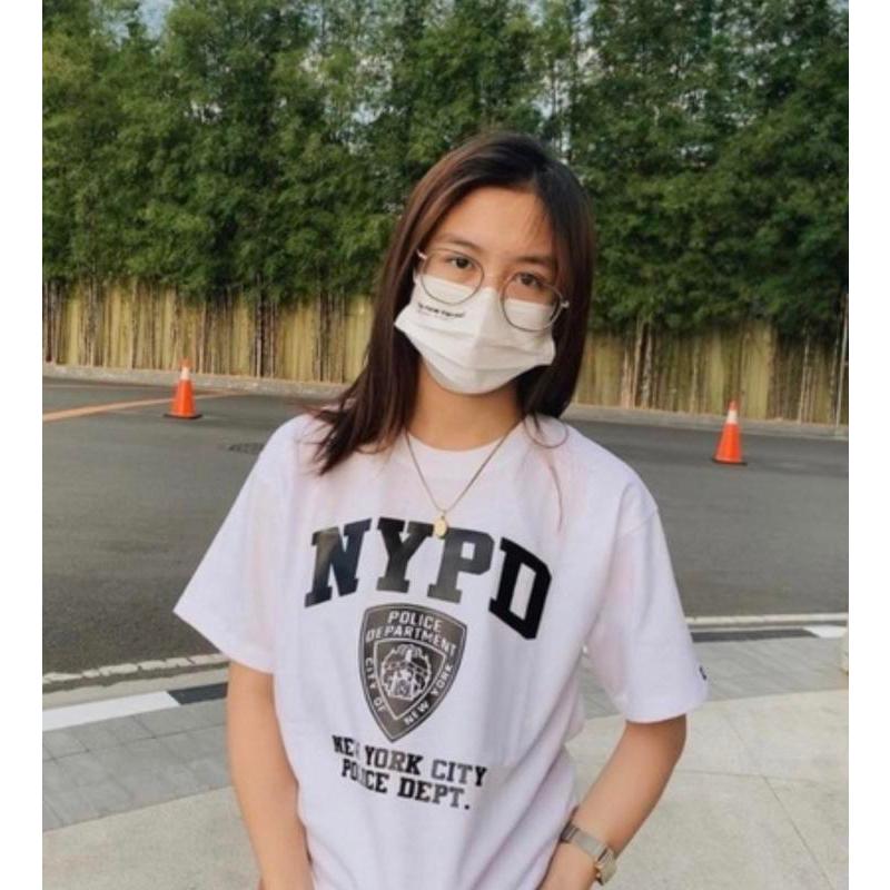 Modern fashion trend simple NYPD logo English print men's short-sleeved ...