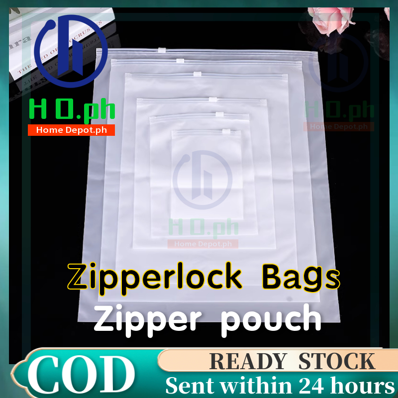 (Ready stock)Zipperlock bag zipper pouch frosted matte for clothing ...