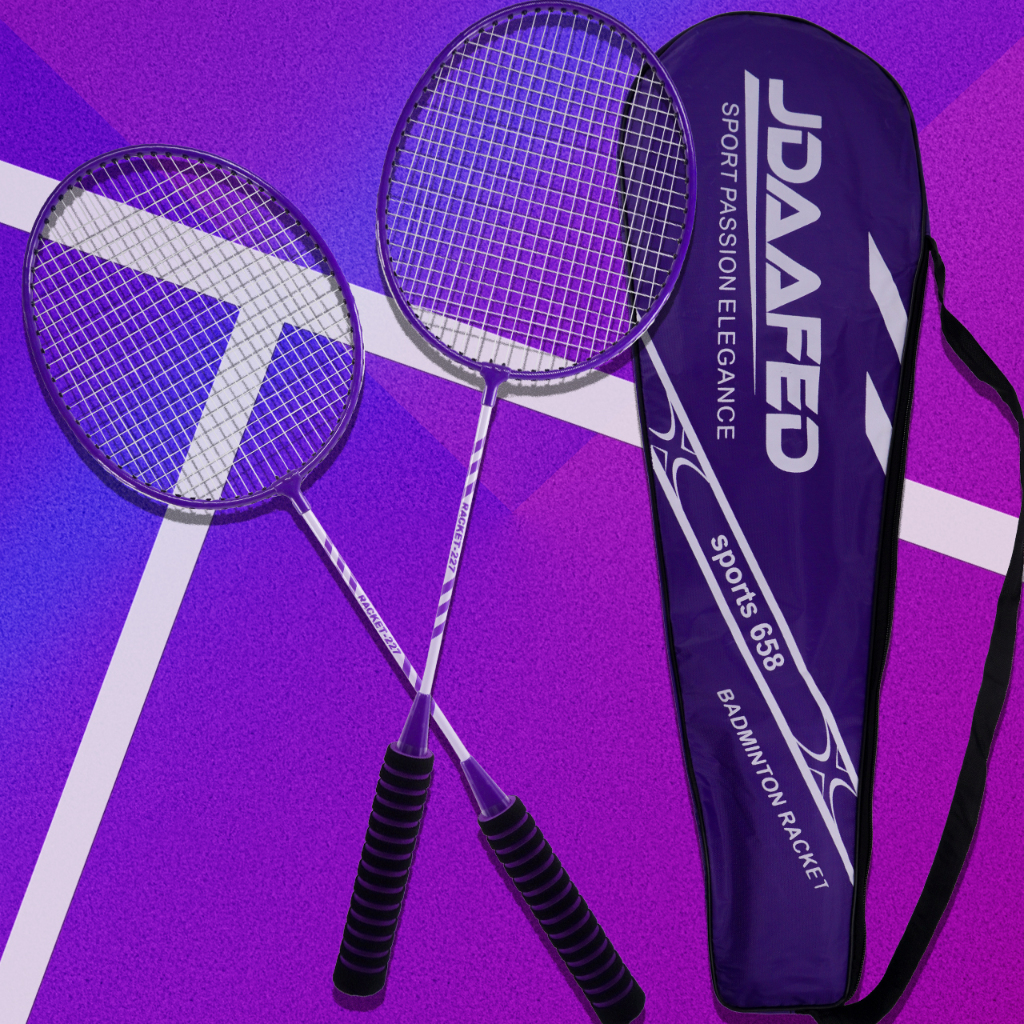 Jdaafed 2pc Badminton racket with badminton bag shuttlecock sweatband ...