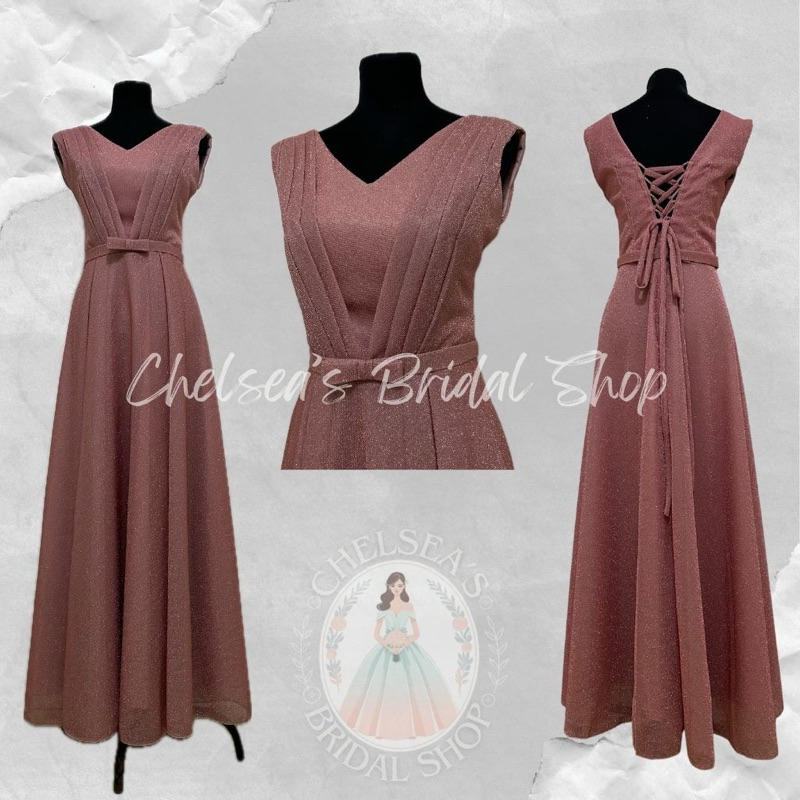 Minimalist Gown/ Elegant Formal Dress/ Ninang Dress/ Pang-abay Dress ...