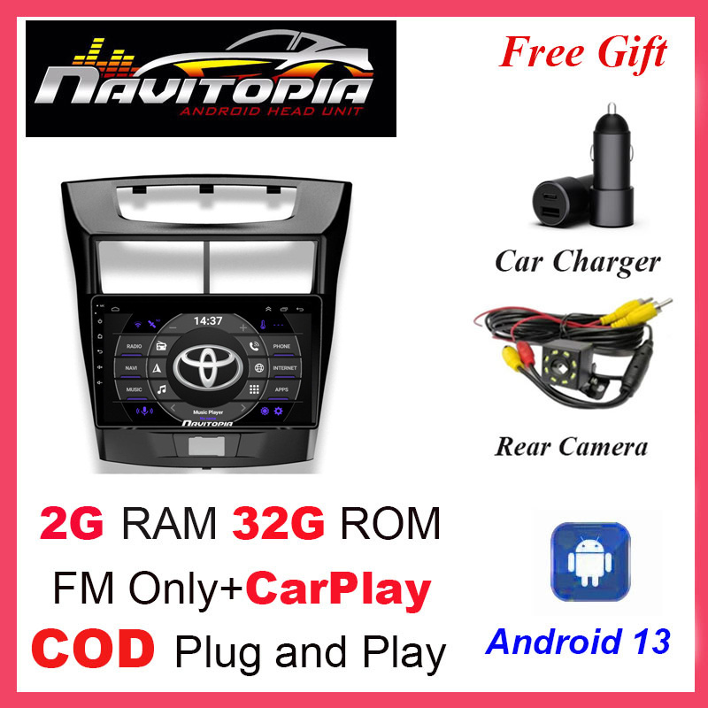 NAVITOPIA Android 13 Car Head Unit Monitor Stereo for Toyota Avanza ...