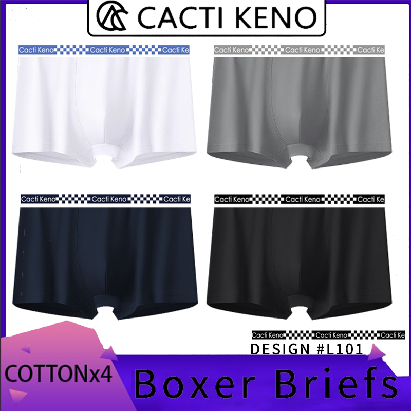 4 Pcs Cacti Keno Boxer Brief for Men Cotton Boxer for Men Breathable ...