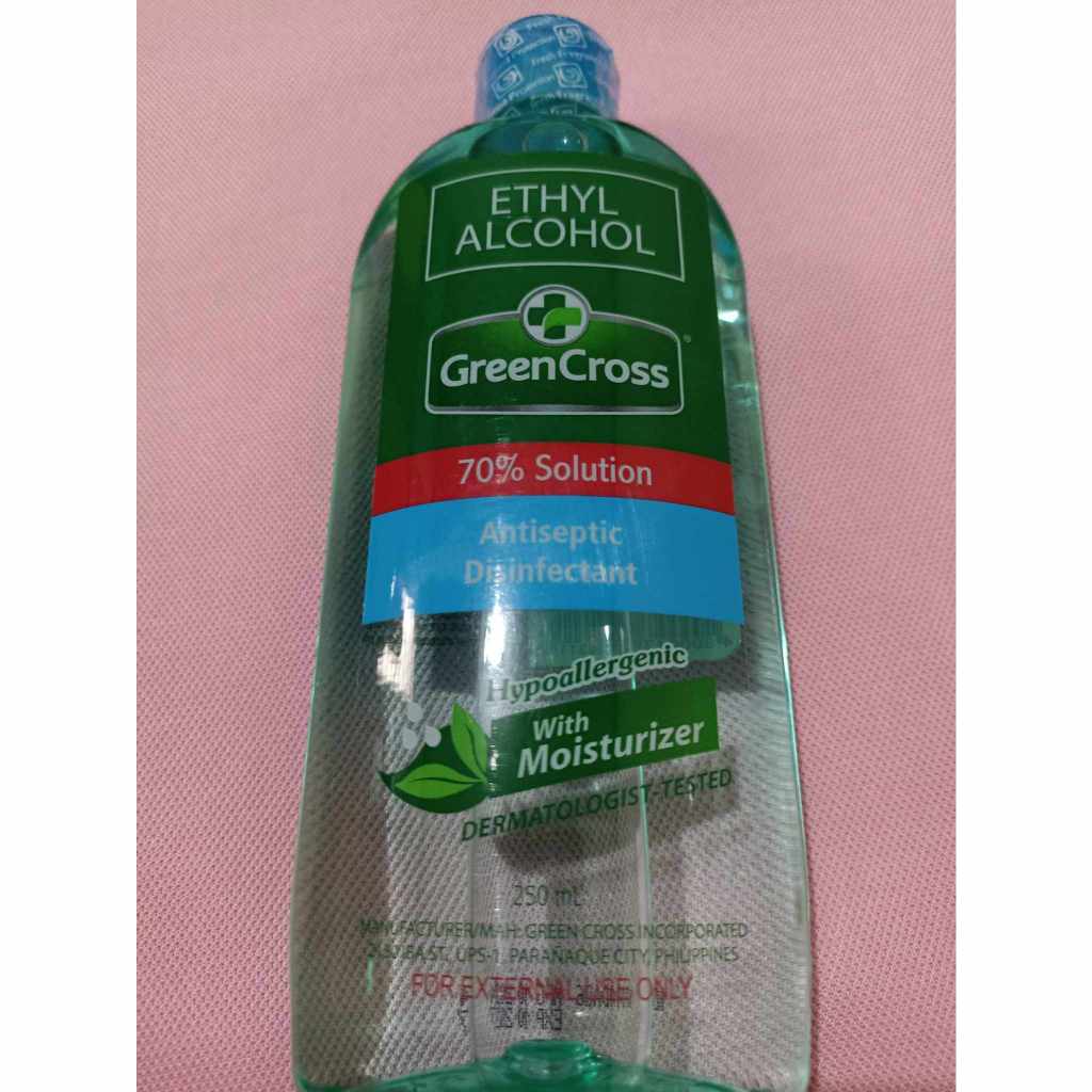 Green Cross Ethyl Alcohol 70% Solution With Moisturizer 250ml (Choose Variation) | Shopee ...