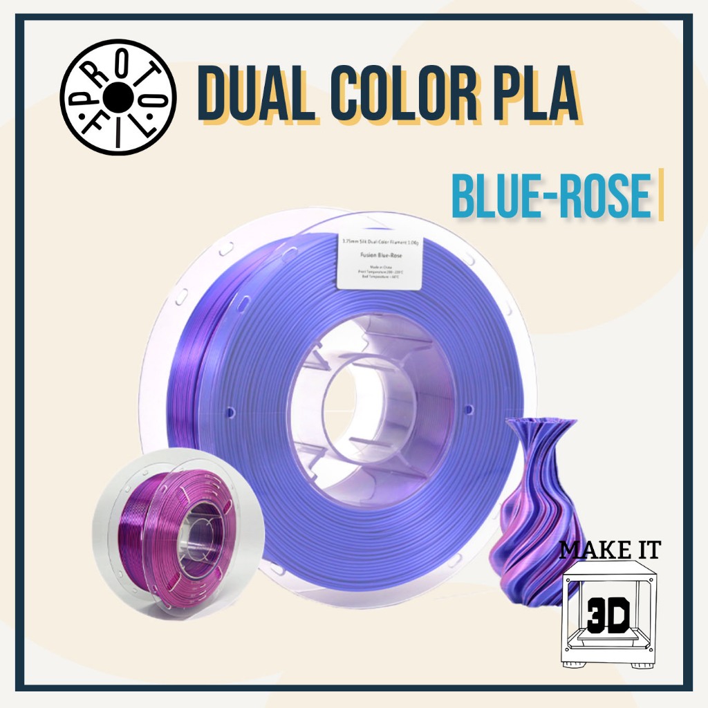 ProtoFil 1kg Tri-Color PLA and Dual Color PLA 3D Printer Filament 1 ...