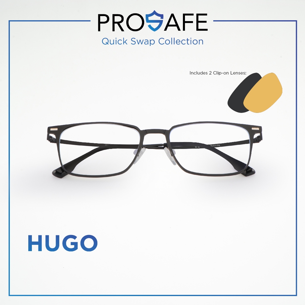 ProSafe Hugo (Clip-On Eyewear) with 2 Magnetic Lenses for Night Driving ...