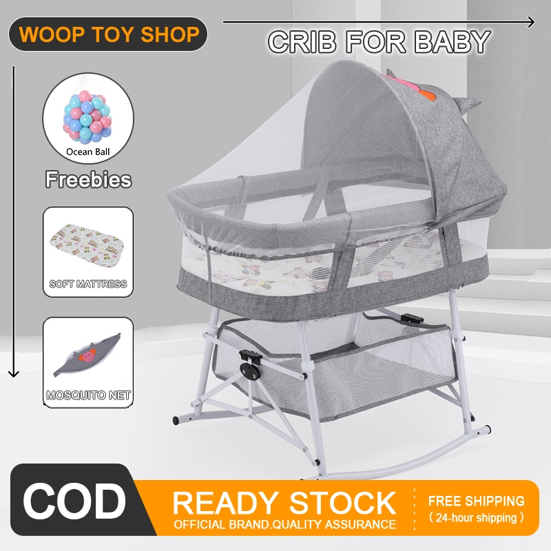 Woop Baby Bed Crib for Baby Baby with Mosquito Net Baby Bed Foldable ...