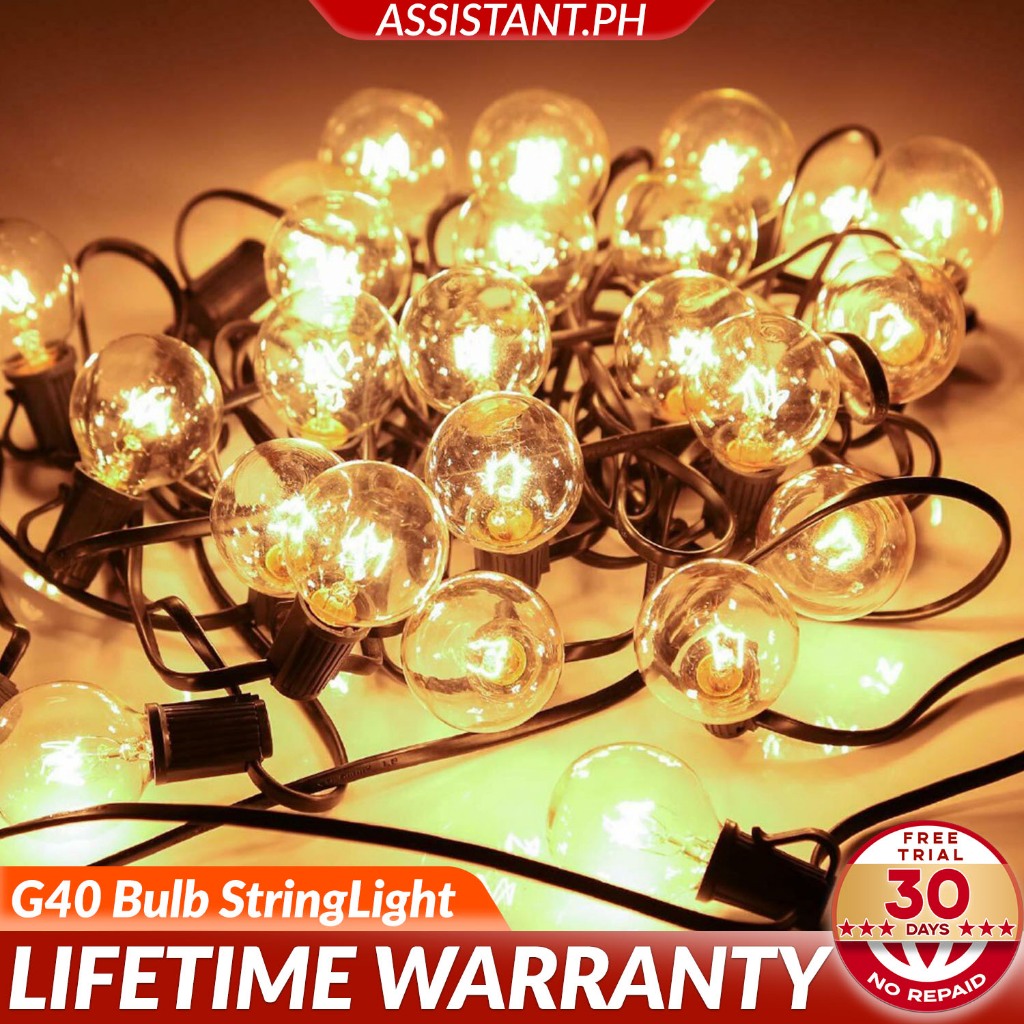 String Light G40 Bulb Chrismas Light Crystal Globe Fairy Lights Party ...