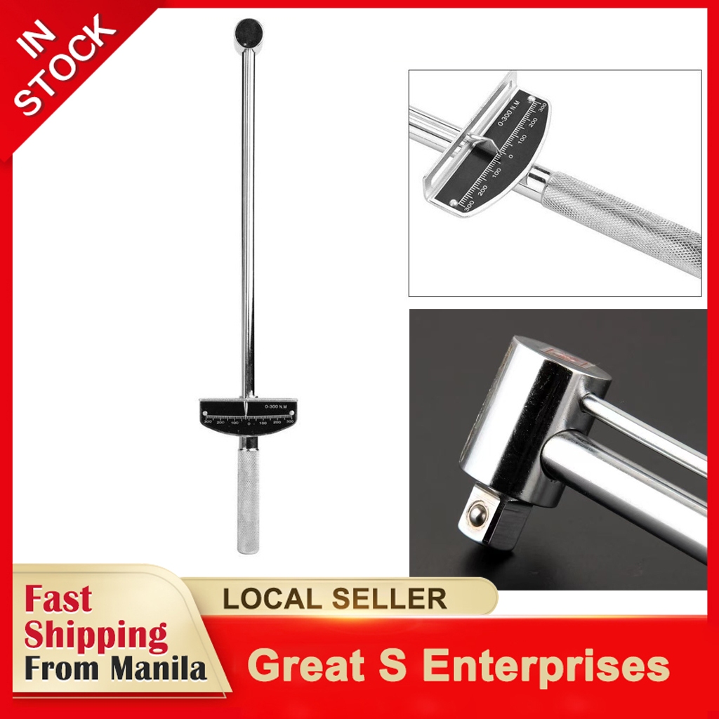 Pointer Socket Torque Wrench Tool 300N.m Dial Torque Spanner Car Repair ...