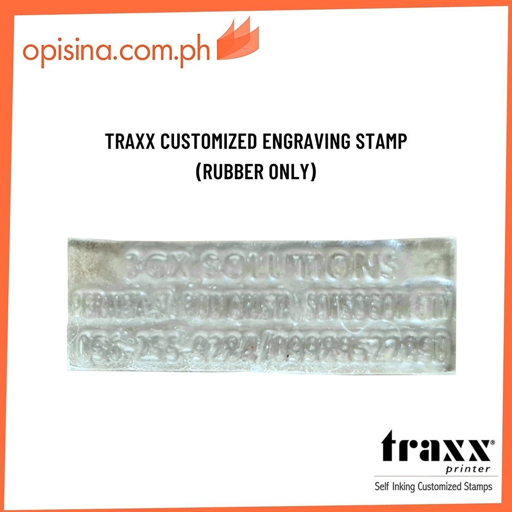 TRAXX CUSTOMIZED ENGRAVING STAMP (RUBBER ONLY) | Shopee Philippines