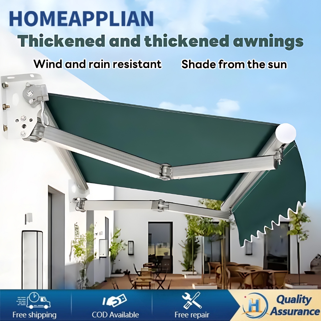 Awning, retraction folding hand retractable, sun protection against ...