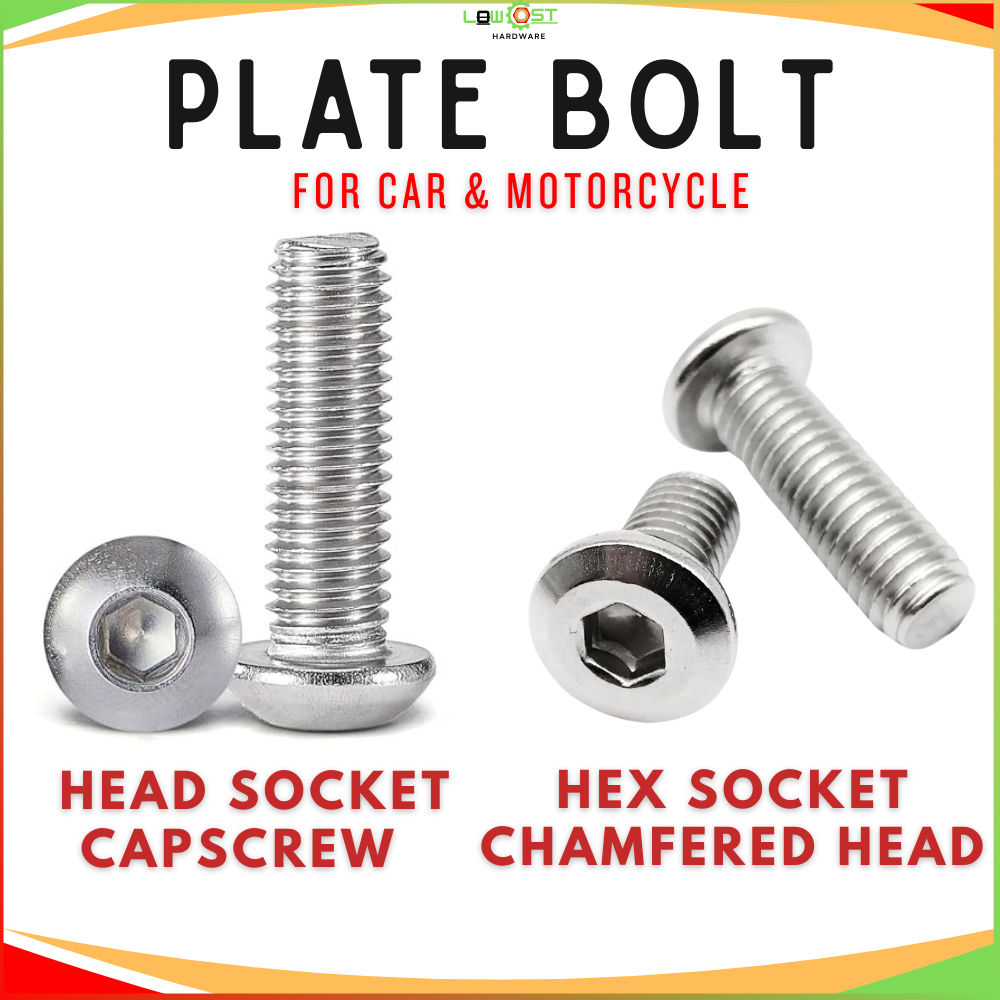 Plate bolt Plaka bolt universal bolts for motorcycle and car | Shopee ...