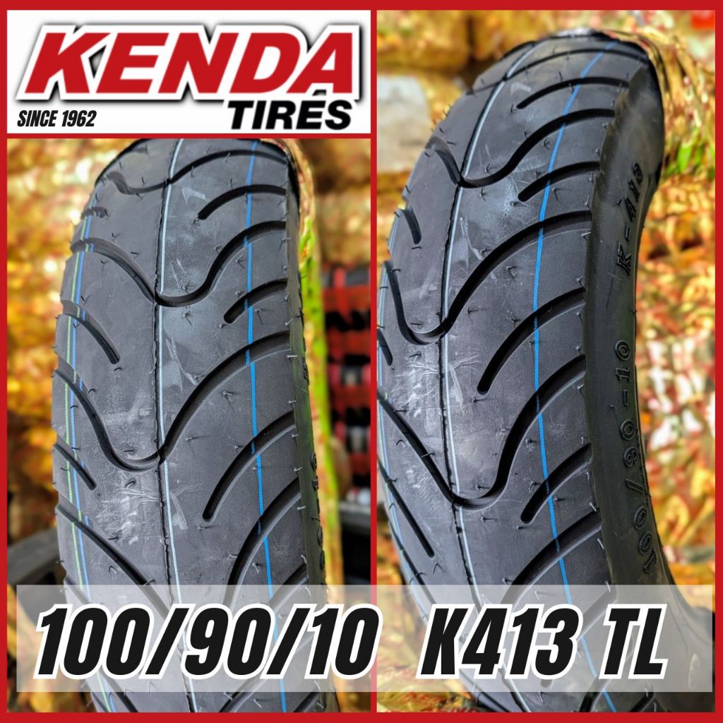 KENDA 100/90/10 K413 TUBELESS TIRE STANDARD REAR BURGMAN TIRE HONDA DIO FREE 500ML SEALANT ...