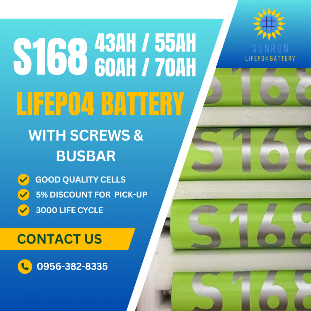 S168 43ah 60ah 70ah Lifepo Battery 3.2v (with screws & busbar) | Shopee ...