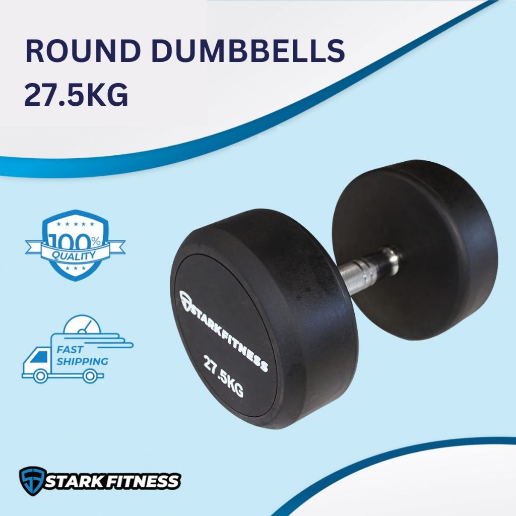 STARK FITNESS Round Dumbbells (27.5kg - 50kg) - Sold per PIECE | Shopee ...