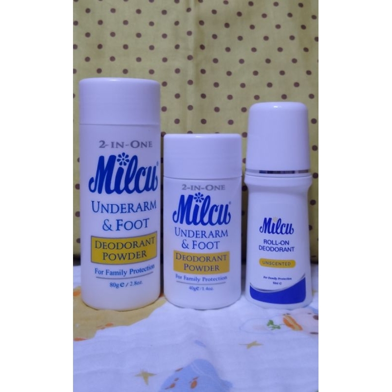 Milcu underarm and foot deodorant powder | Shopee Philippines