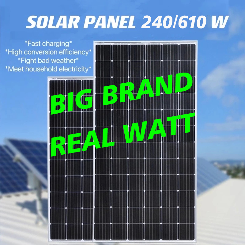 Big Solar Panel 200W/240W/600W SOLAR PANEL Monocrystalline Solar Panel ...