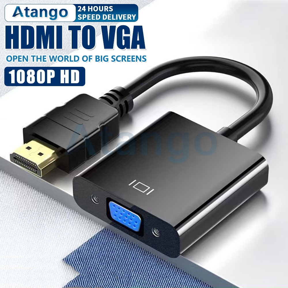 1080P Hdmi To Vga Cable Adapter Hdtv/Computer/Projector Converter Cable ...