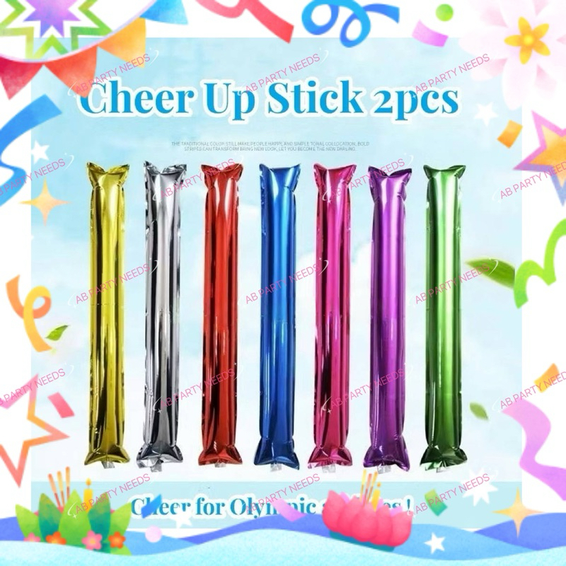 2pcs Cheer Up Stick Inflatable Balloon Clapper Bam Bam Stick Thunder ...