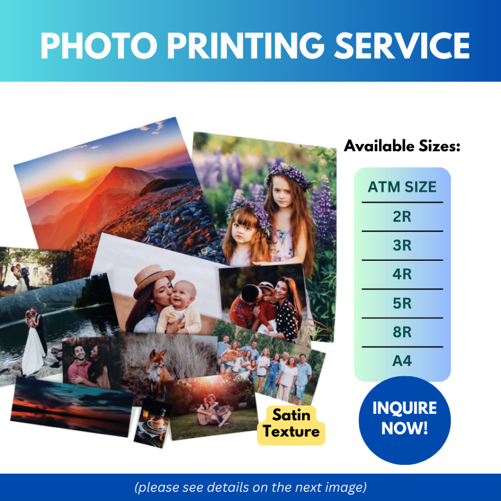 A&D PHOTO PRINTING: (ATM Size/2R/3R/4R/5R/8R/A4) we print your images ...