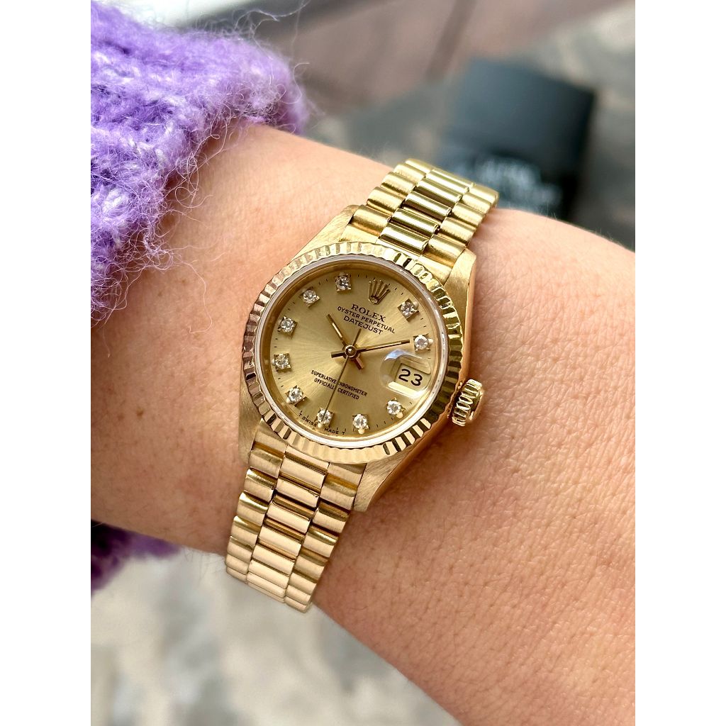 Rolex watch mini Datejust'Yellow Gold K-Gold 26mmAUTOMATIC watch ...