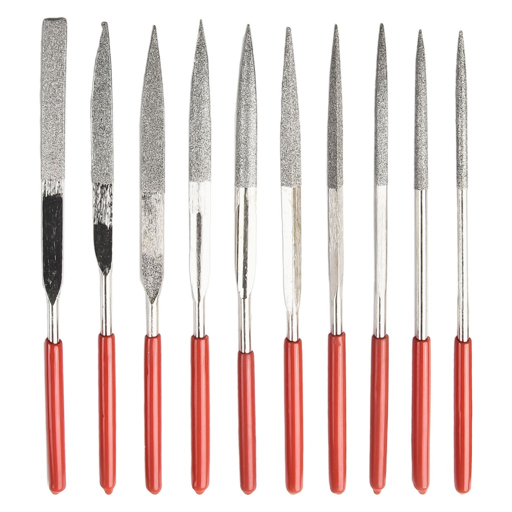 10PCS Titanium Diamond Coating Flat File Set Metal Working Craft Tools ...